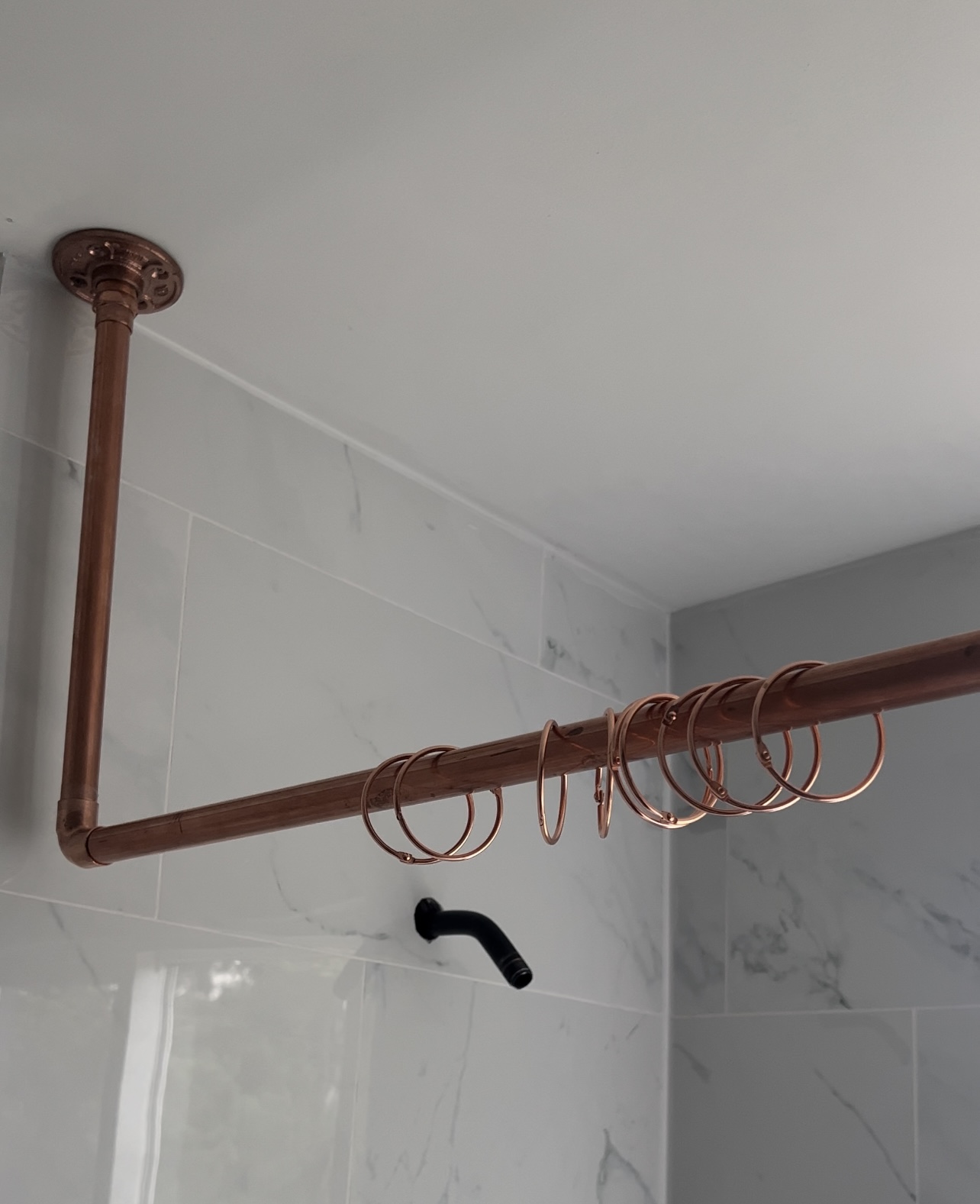 DIY Copper Shower Curtain Rod - DIY WITH DANIELLE