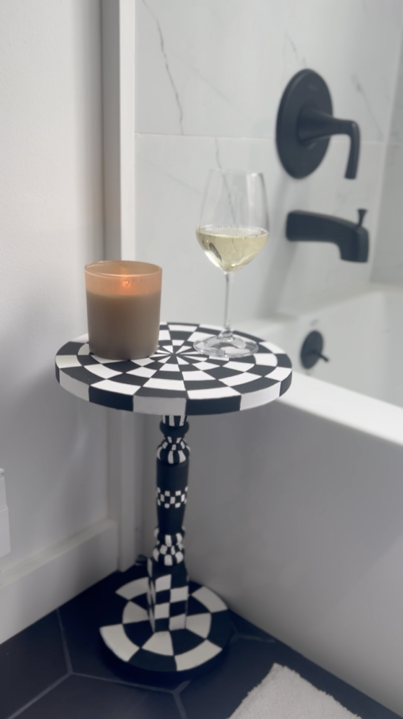 Whimsical Bathtub Side Table Makeover - DIY WITH DANIELLE